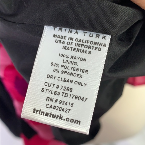 Trina Turk | Dresses | Trina Turk Miles Crew Neck Floral Flounce Dress ...
